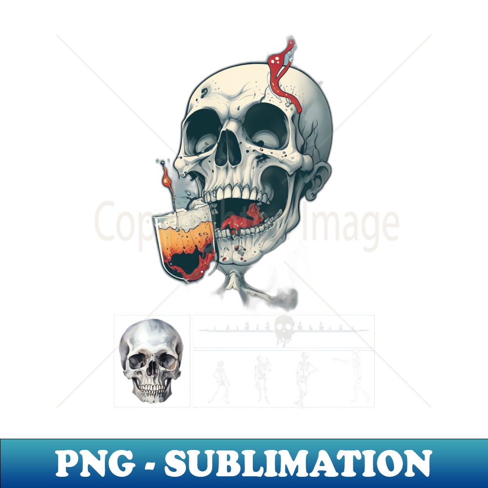 drunk skull - Special Edition Sublimation PNG File - Perfect | Inspire ...