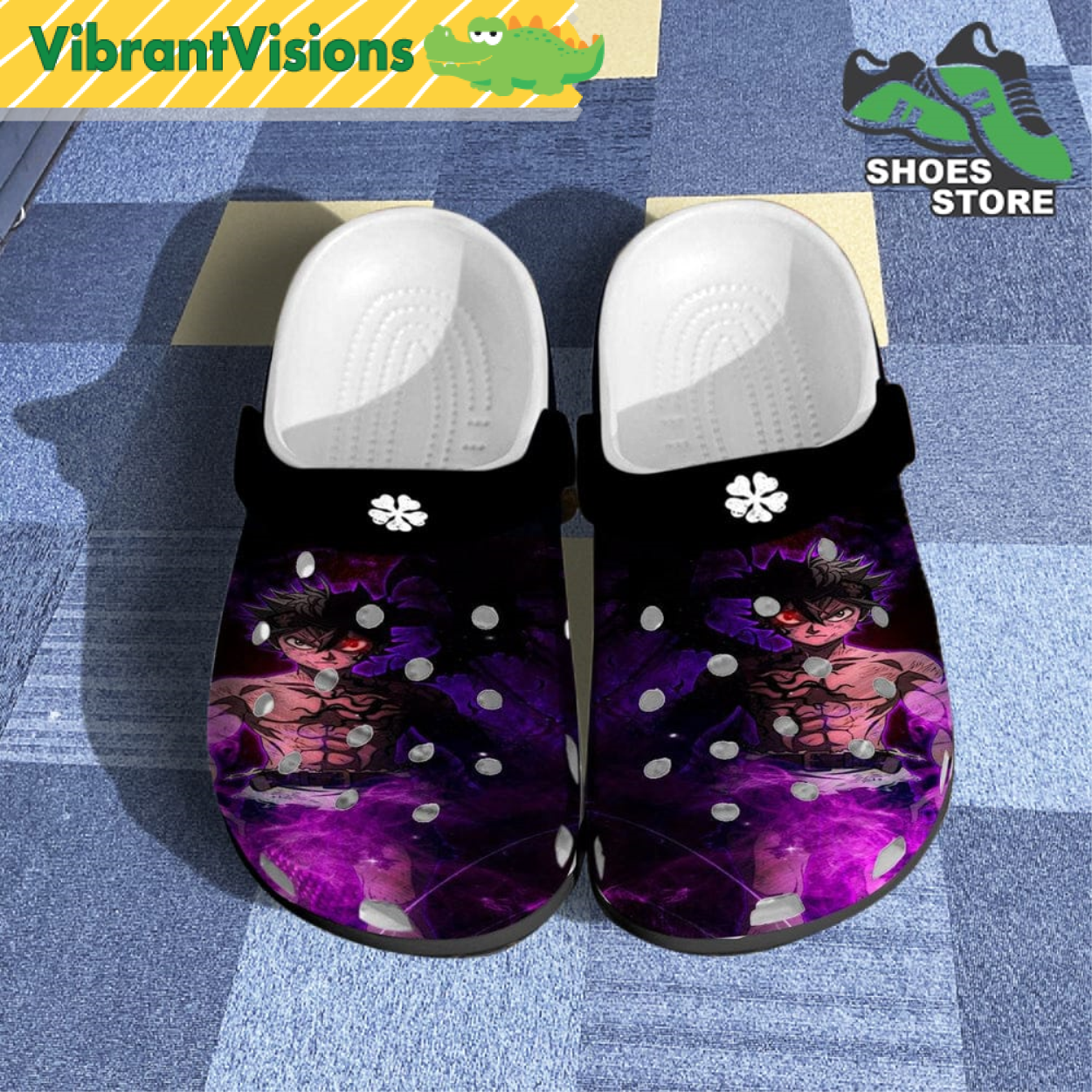 Asta Black Clover Anime Crocs Shoes | Inspire Uplift