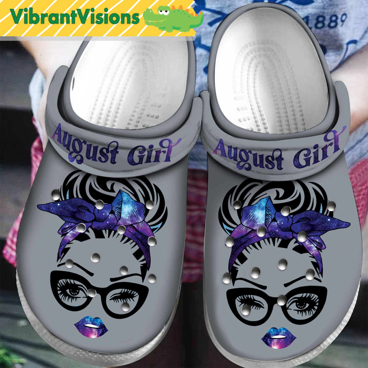 August Girl Personalised Birth Month Crocs Clog Shoes | Inspire Uplift