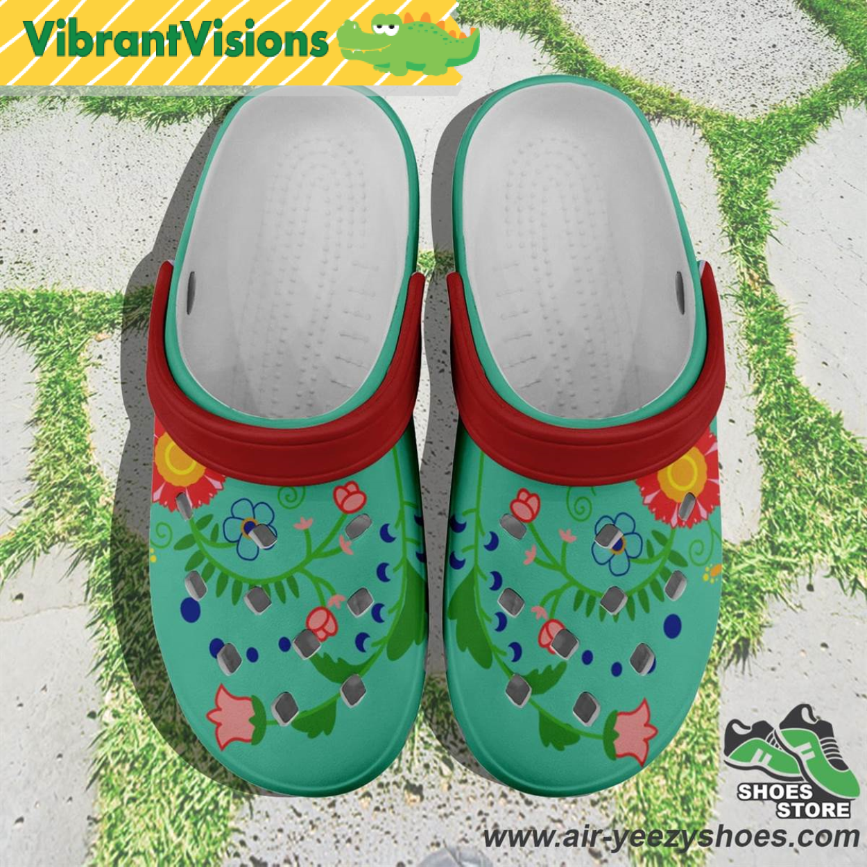 Bee Spring Turquoise Muddies Unisex Crocs Shoes | Inspire Uplift