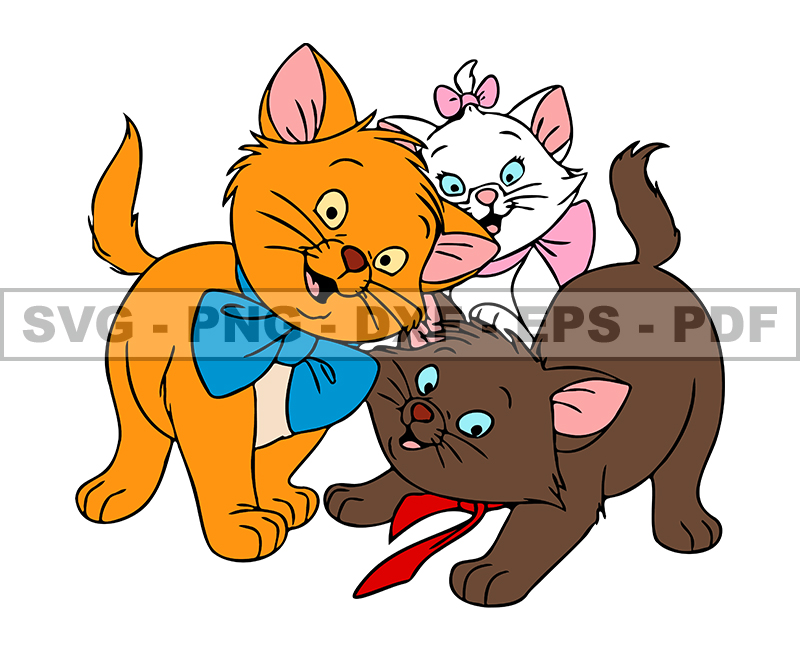 Disney Cat Marie Svg, Kitten Cat Marie Png, Cartoon Customs - Inspire ...