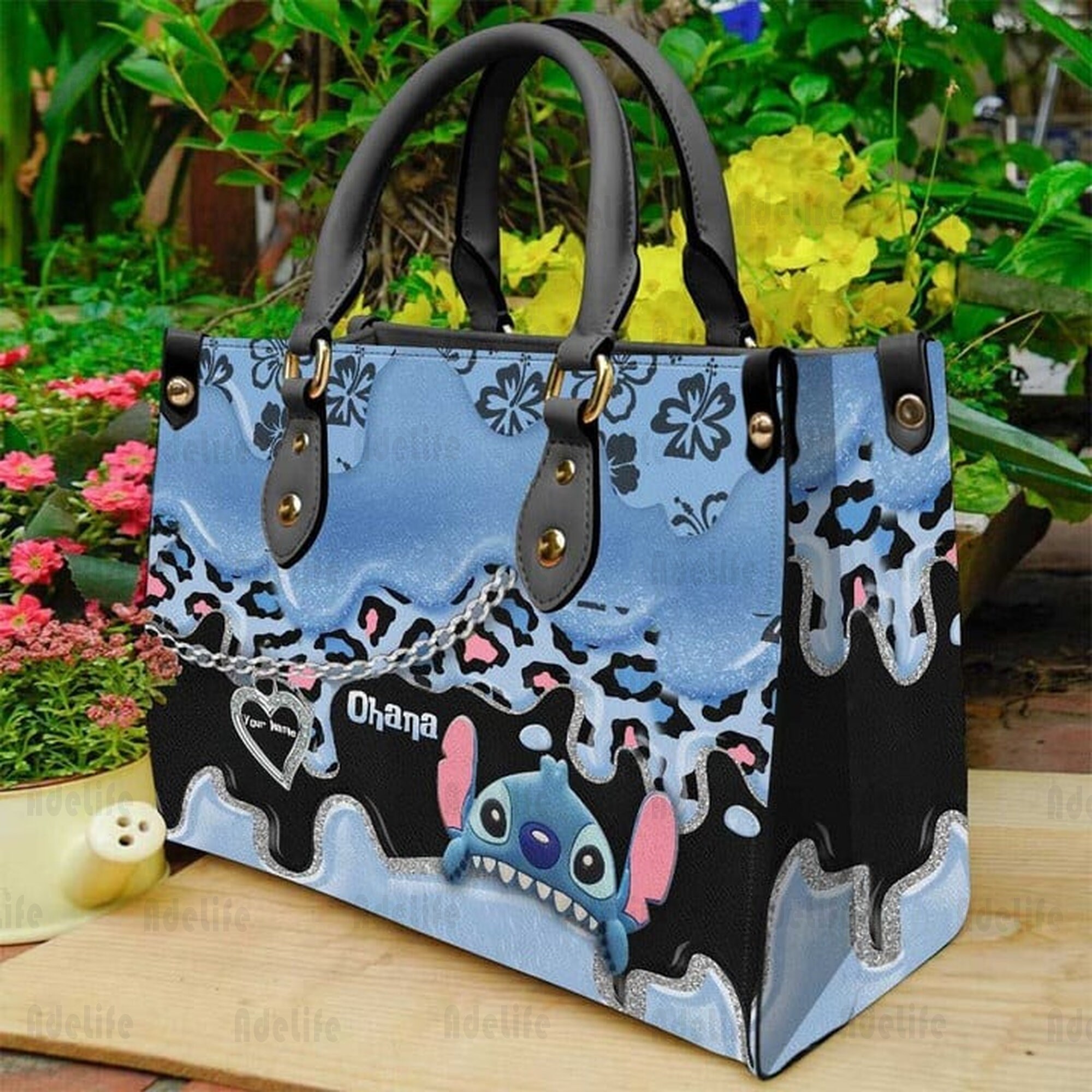 Personalized Ohana Stitch Leather Handbag, Stitch Lilo Woman | Inspire ...