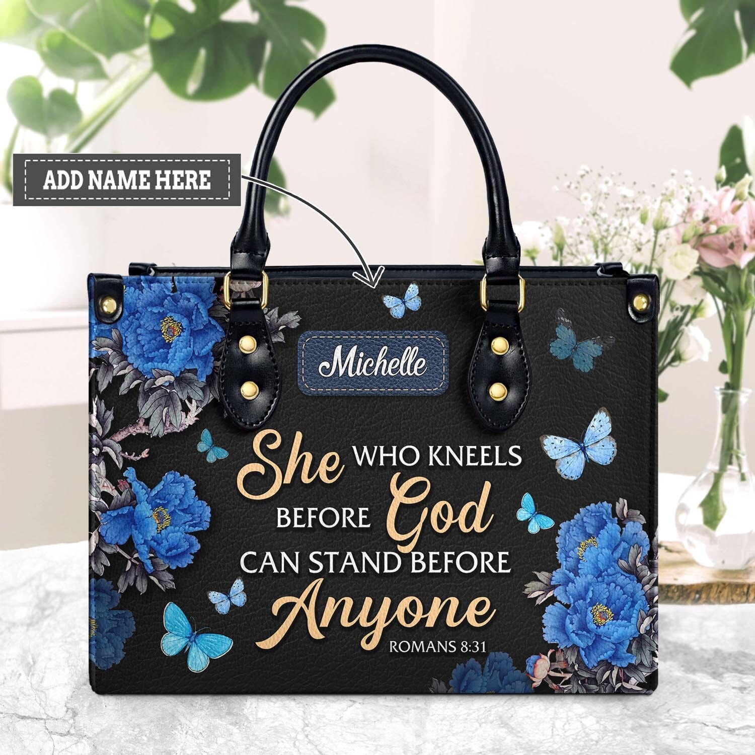 She Who Kneels Before God Can Stand Before Anyone Leather Ba | Inspire ...