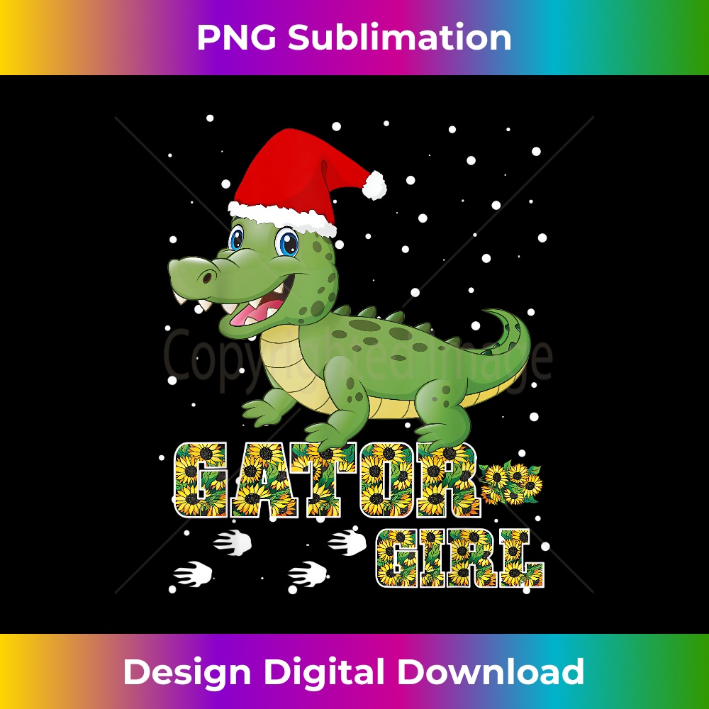 Christmas Gator Girl Santa Hat Florida Alligator Crocodile - - Inspire ...