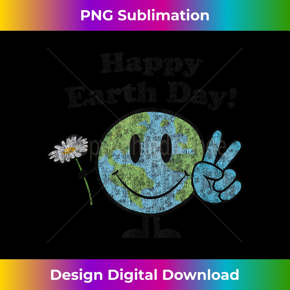 Happy Earth Day Cute Peace Sign Flower Distressed - Innovati | Inspire ...