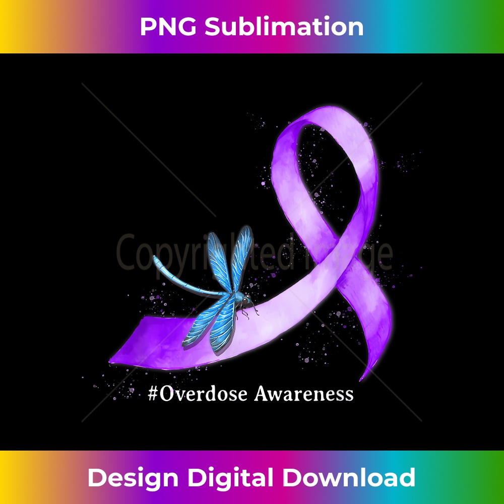 Hippie Dragonfly Purple Ribbon Overdose Awareness - Contempo | Inspire ...