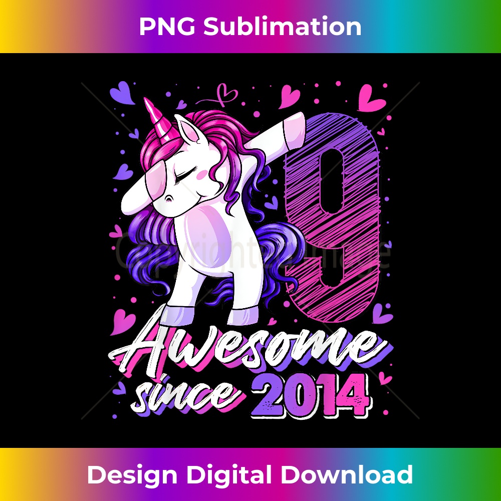 9 Years Old Dabbing Unicorn Gifts 9th Birthday Girl Party - | Inspire Uplift