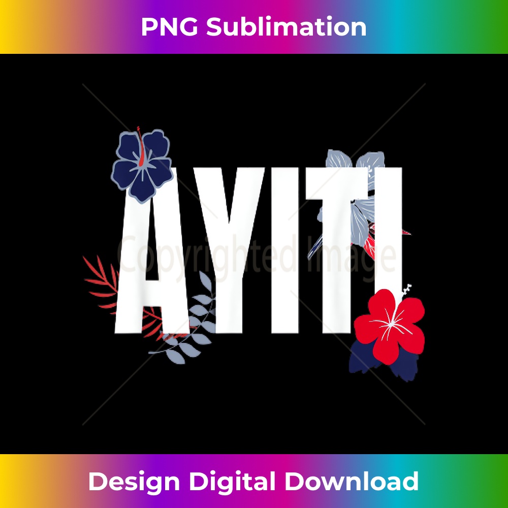 Ayiti Haitian Creole Hibiscus Flower Haiti Pride Flag Day - | Inspire ...