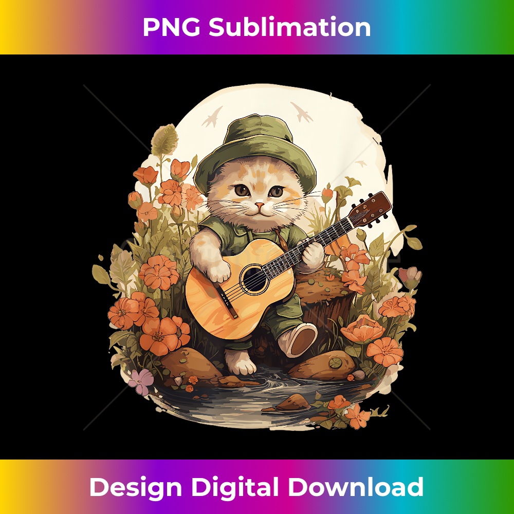 Cottagecore Cat Playing Guitar Aesthetic Outfit for Women - | Inspire ...