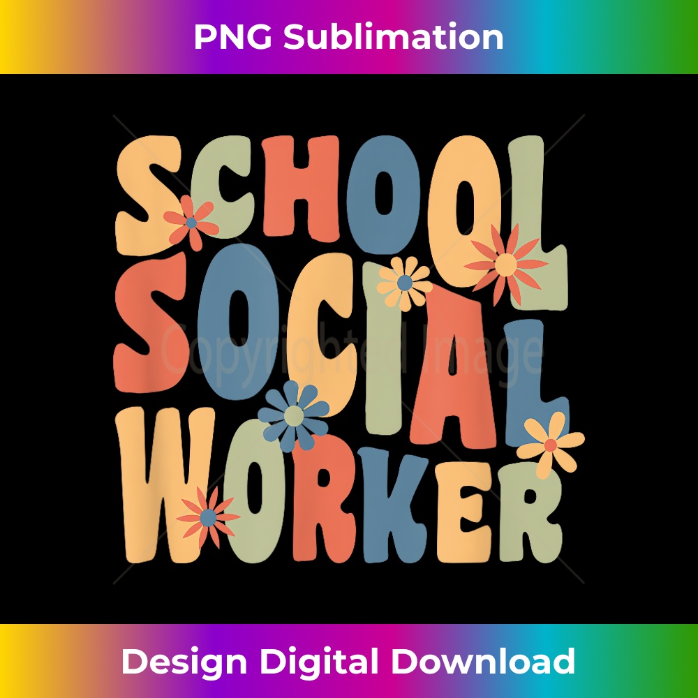 School Social Worker Groovy Retro 70s - Minimalist Sublimati | Inspire ...