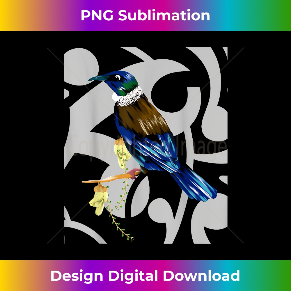 Tui New Zealand Bird Maori Koru Pattern. - Classic Sublimati - Inspire ...