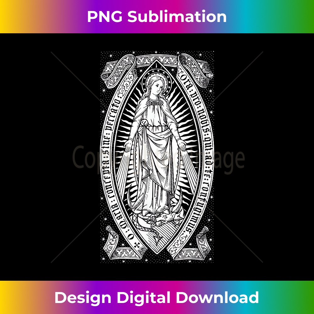 Blessed Virgin Mary Vintage Catholic Maria - Edgy Sublimatio | Inspire ...