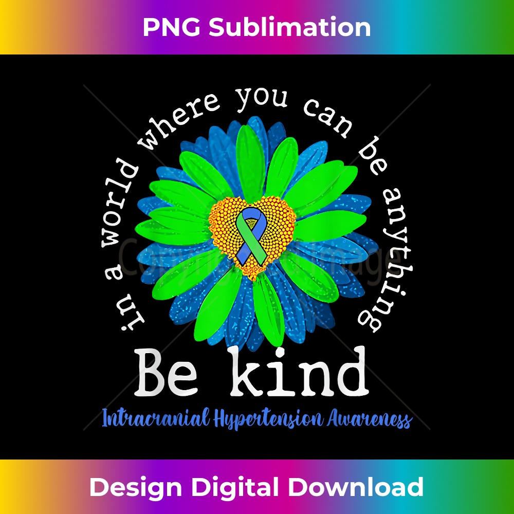 Intracranial Hypertension Awareness Ribbon Sunflower Be Kind | Inspire Uplift