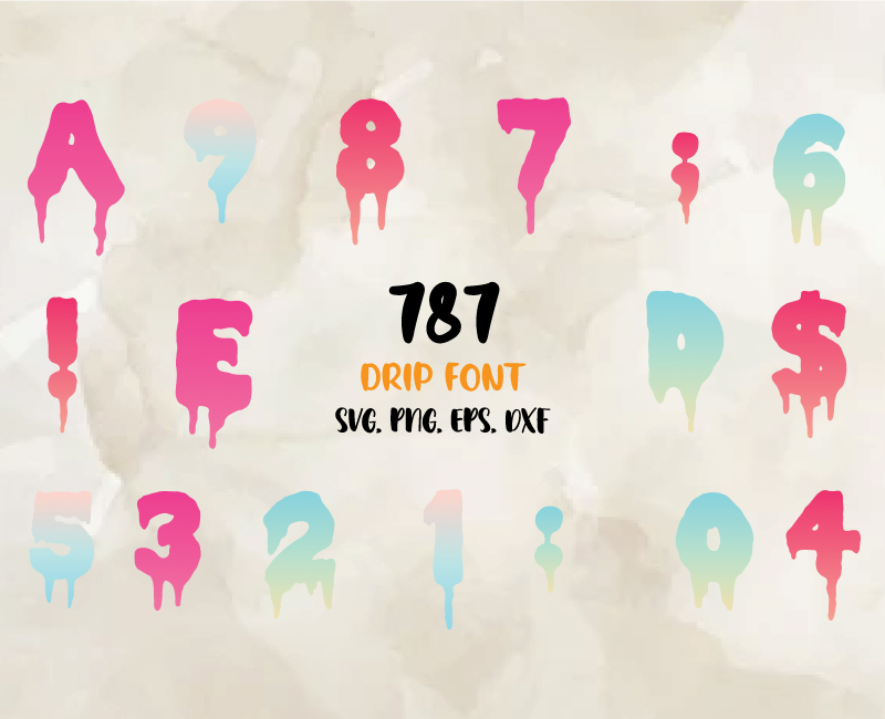 Drip Font Svg Png Pdf Dxf Alphabet, Modern Font, Fonts For C | Inspire ...