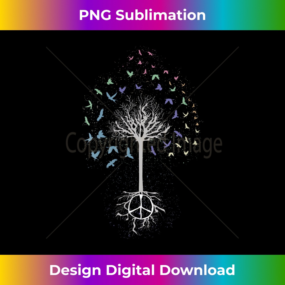 Womens Tree of Peace Freedom Dove Birds Retro Hippie 60's 70 | Inspire ...