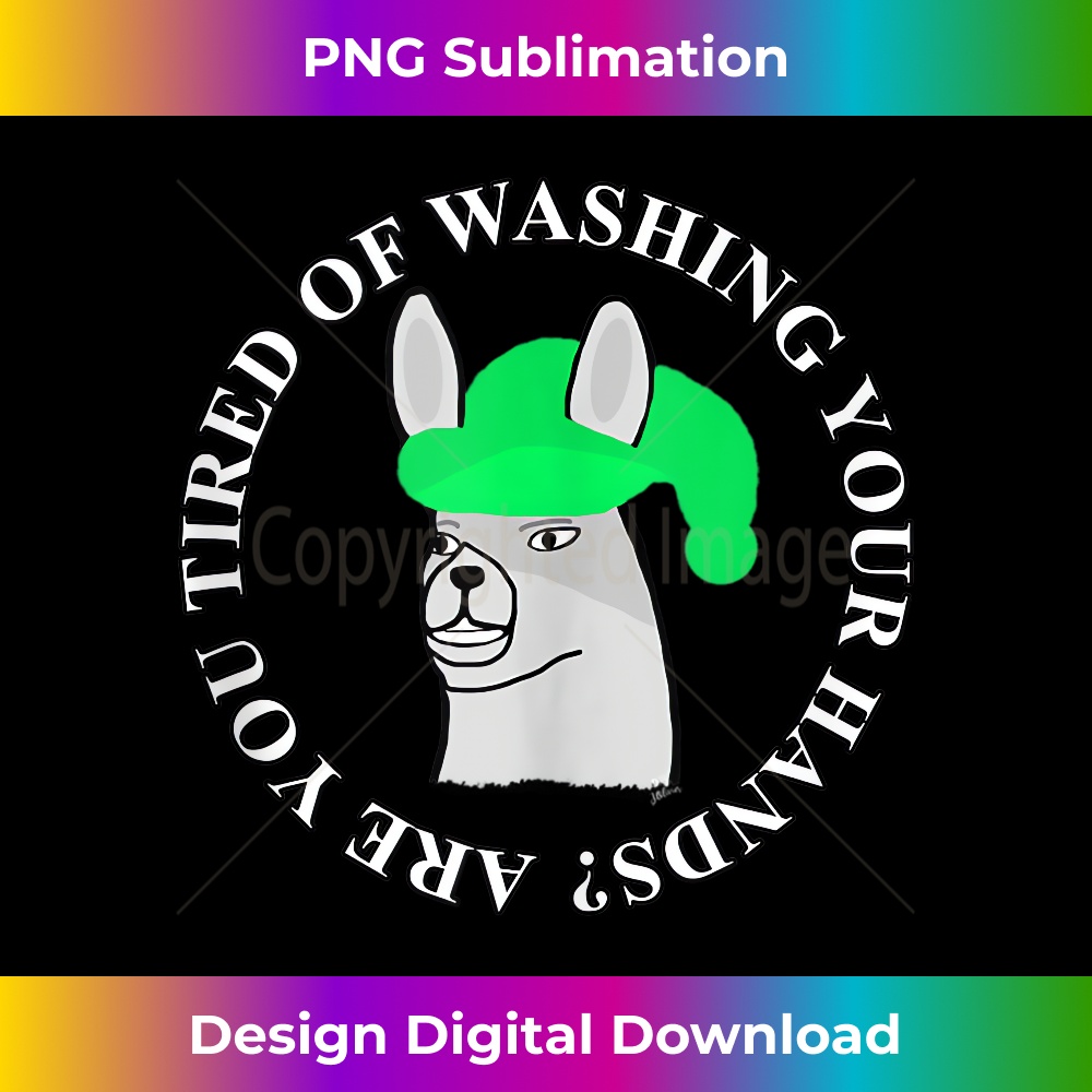 funny llama with hats lama with hat washing hands carl Tank | Inspire ...