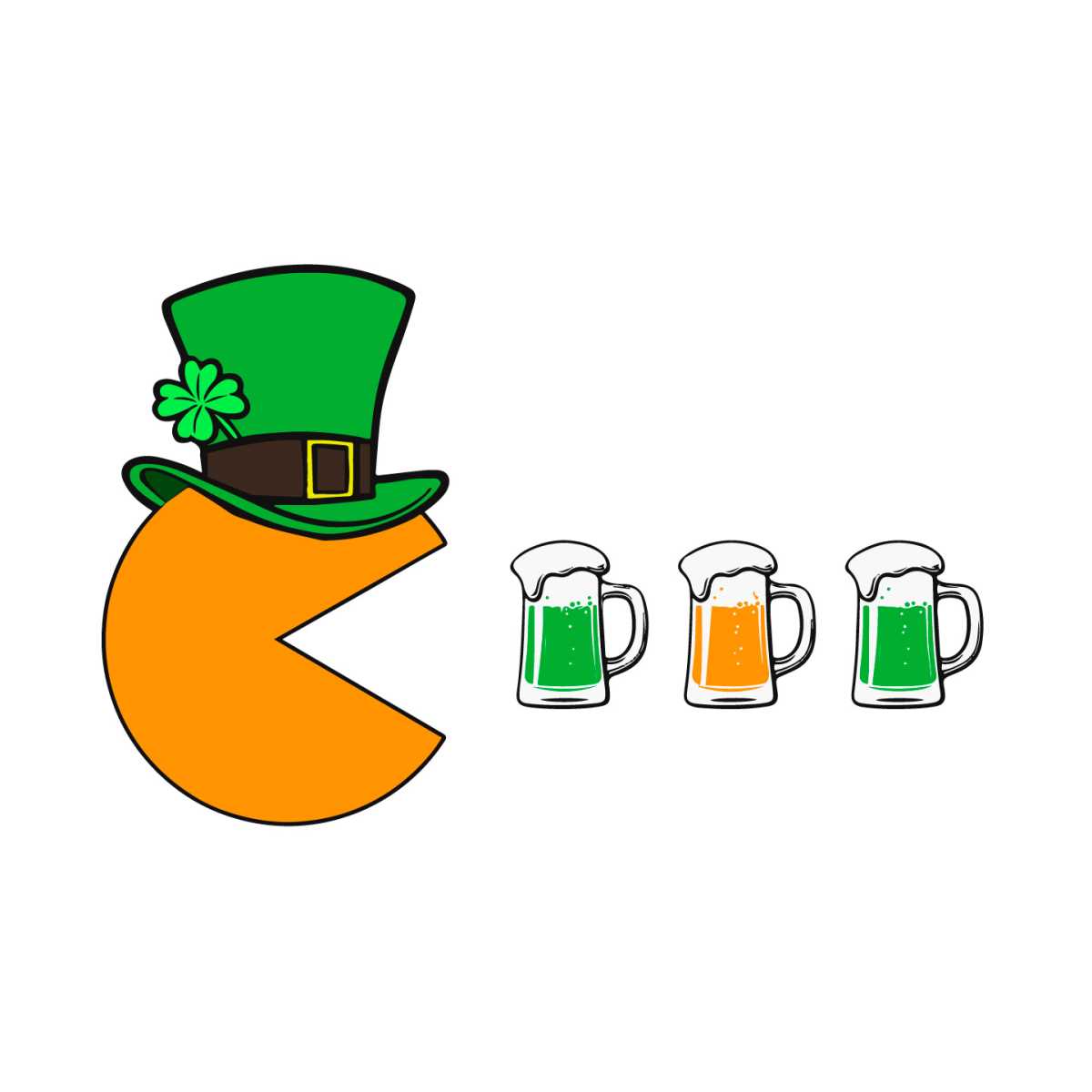 Pac Beer Patrick Day Funny Svg, Patrick Svg, Pac Man Svg, Pa | Inspire ...