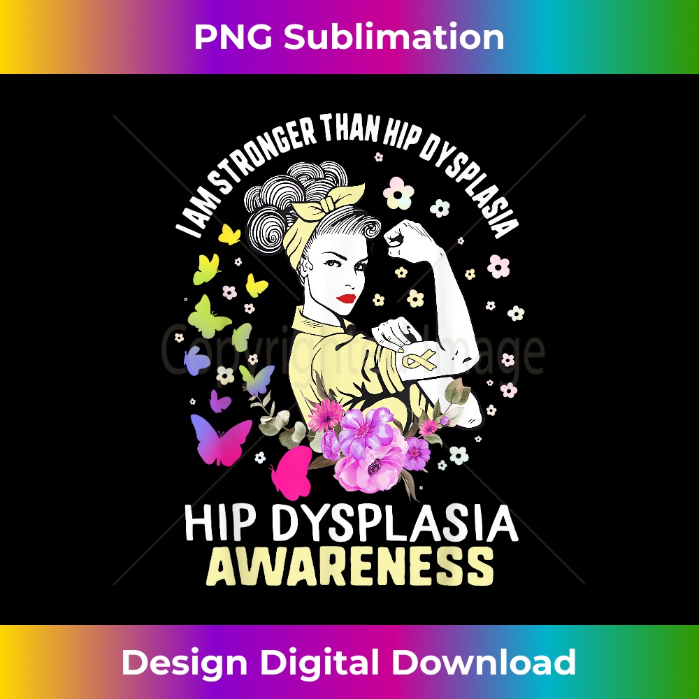 Stronger Than Hip Dysplasia Awareness Cream Ribbon Woman - A - Inspire ...