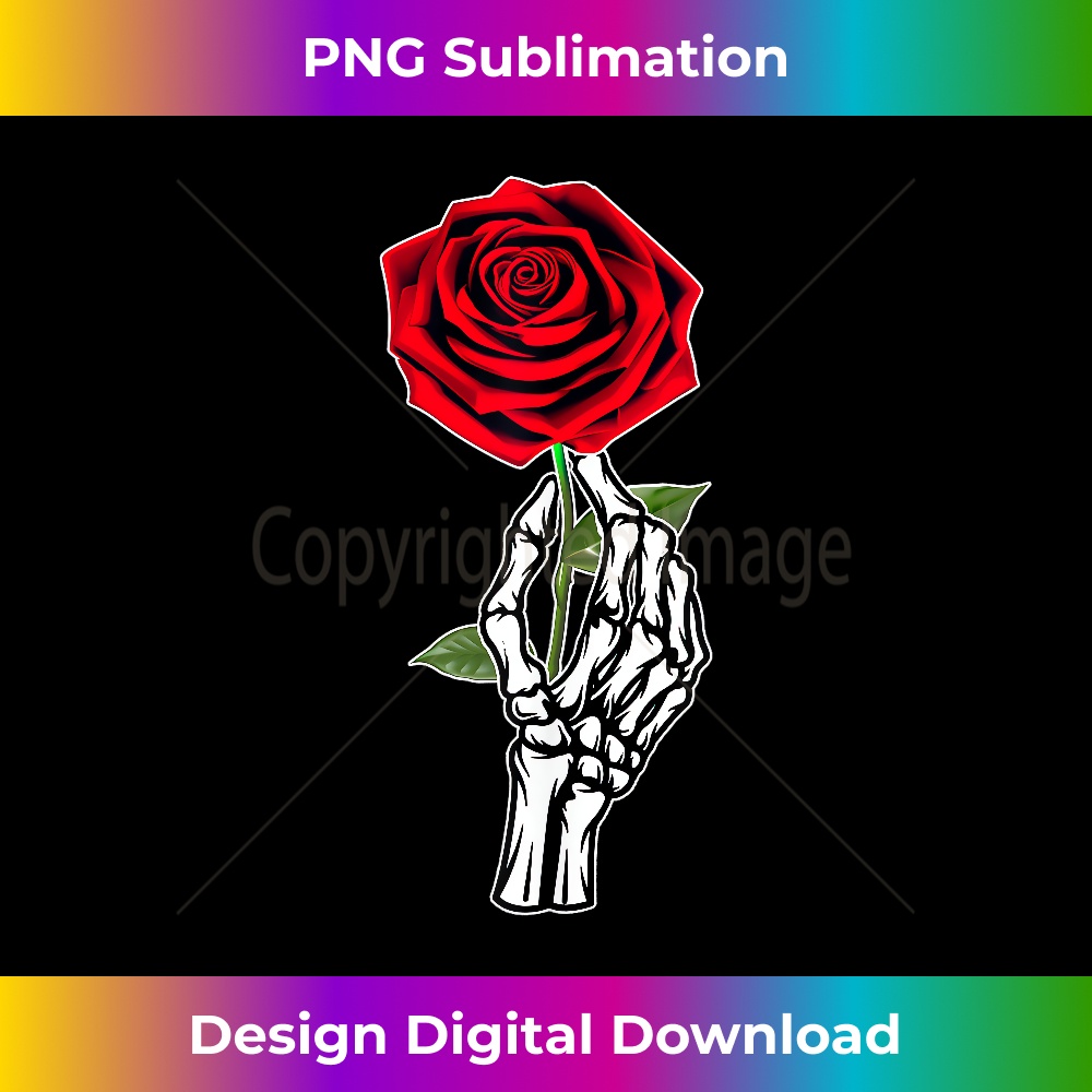 Skeleton Hand Red Rose Flower Aesthetic - Artisanal Sublimat - Inspire ...