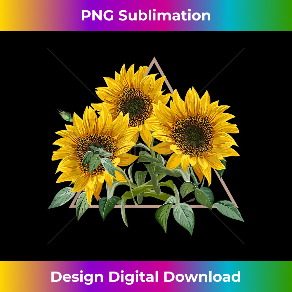 Sunflower Sunshine Floral Watercolor Flower - Futuristic PNG - Inspire Uplift