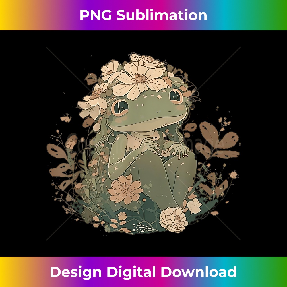 Cute Cottagecore Floral Frog Aesthetic Girls Women Graphic - | Inspire ...