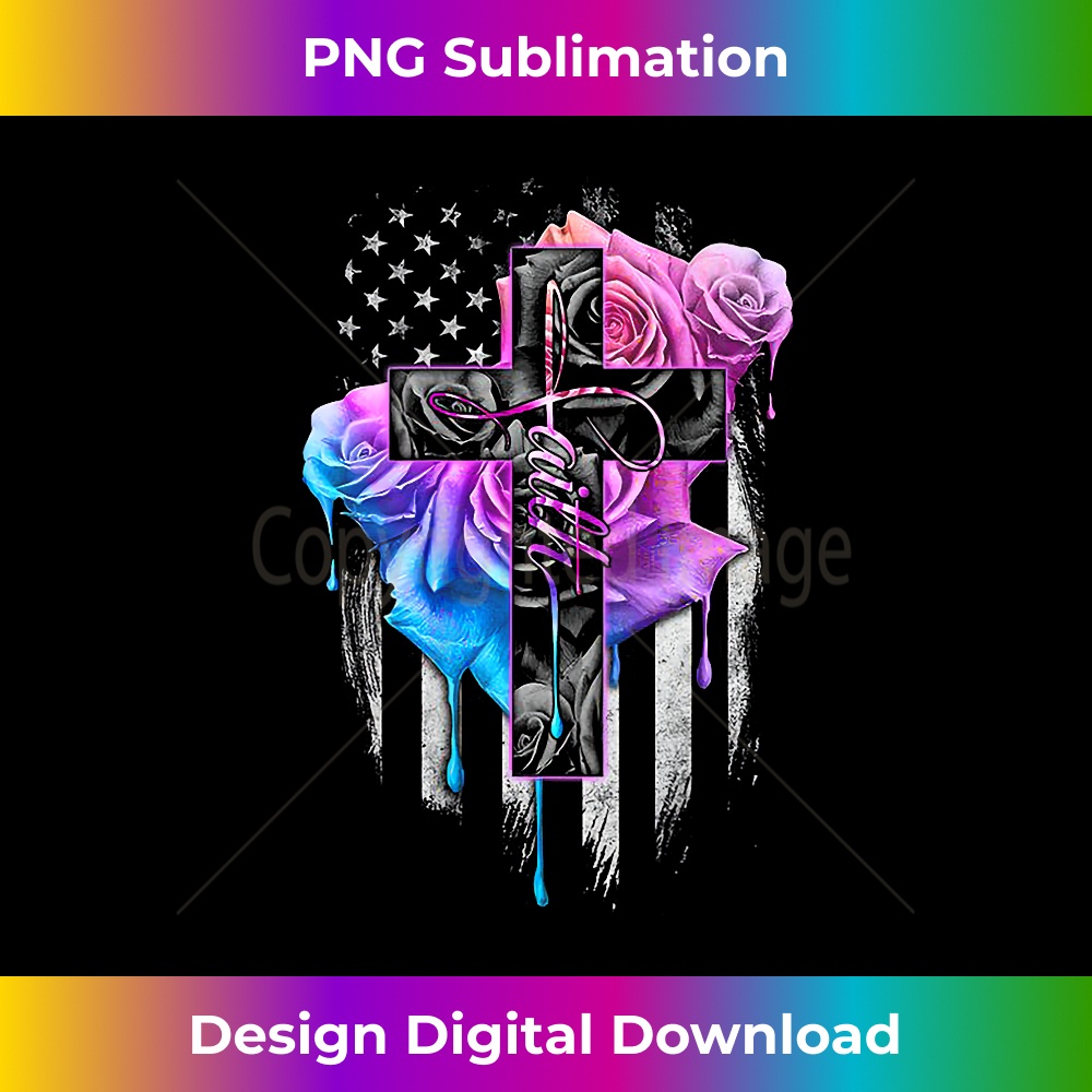 Faith Rose Watercolor Cross (on back) - Edgy Sublimation Dig - Inspire ...