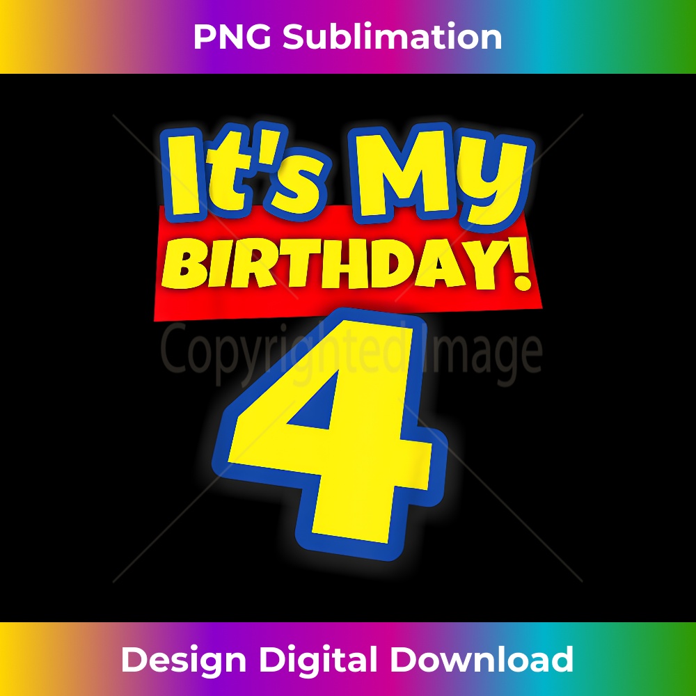 Kids 4 Year Old 4th Birthday Boys and Girls It's My Birthday - Inspire ...