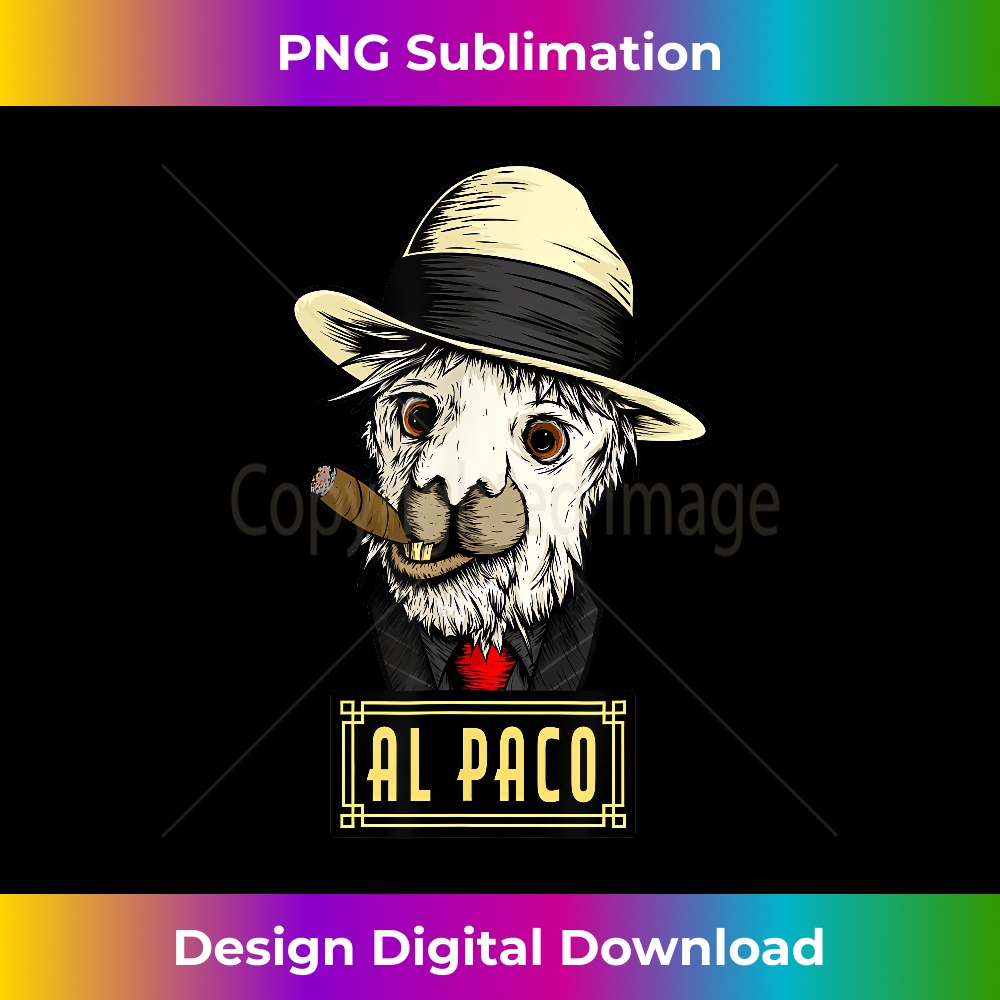 Funny Alpaca Llama Mafia Gangster Al Paco Gift - Deluxe PNG | Inspire ...