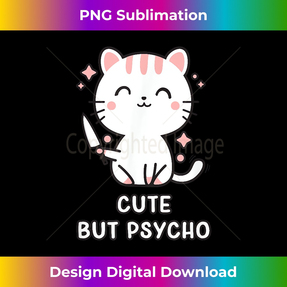Cute but Psycho Kawaii Cat - Luxe Sublimation PNG Download - | Inspire ...