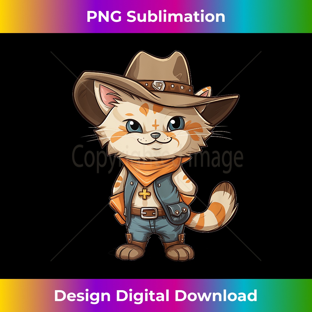 Funny Wild West Cat Cowboy Gunslinger Tank Top - Timeless PN | Inspire ...
