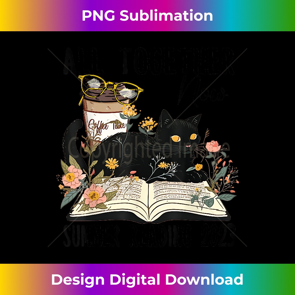 All Together Now Summer Reading 2023 Flower Cat Book Lover - | Inspire Uplift