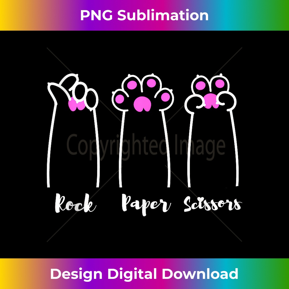 Funny Rock Paper Scissors Cat Paws Design Tank Top - Timeles | Inspire ...