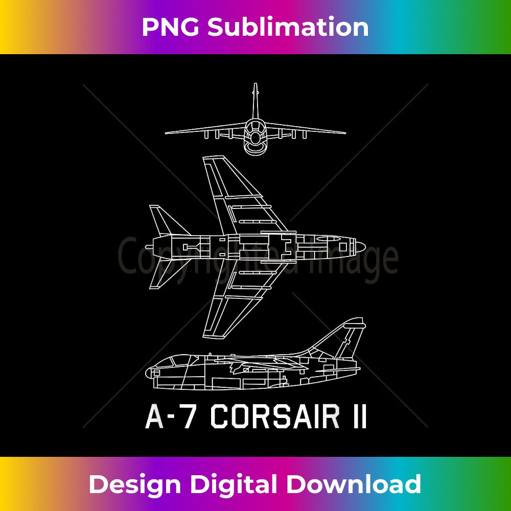 A-7 Corsair II American Plane Blueprint - Vibrant Sublimatio | Inspire ...