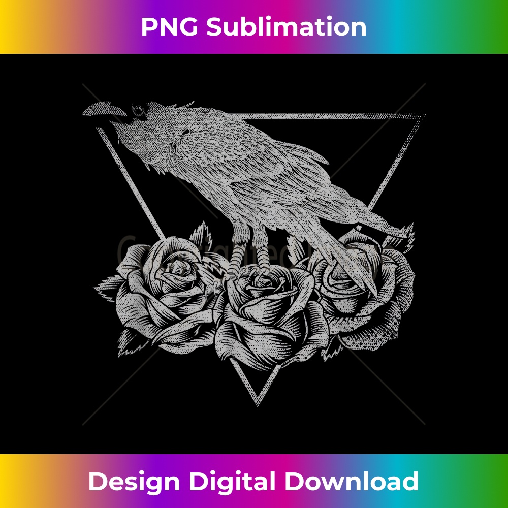 Flower Gothic Black Rose Crow Bird Creepy Roses Raven - Vibr | Inspire ...