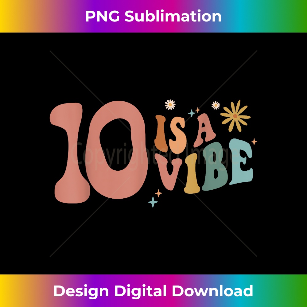 10 Is A Vibe Girls 10th Birthday Ten Pink Boho Hippie Cute - | Inspire ...