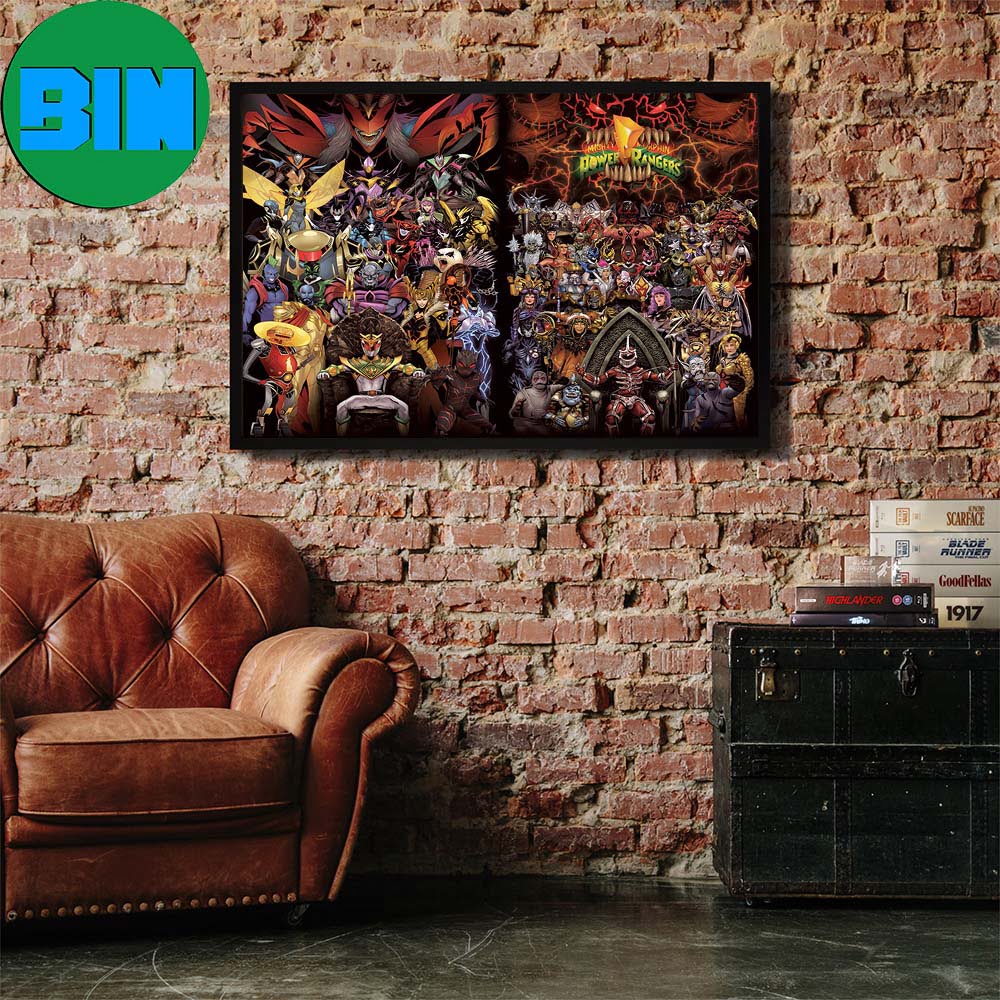 Mighty Morphin Power Rangers All Villains Poster Canvas | Inspire Uplift