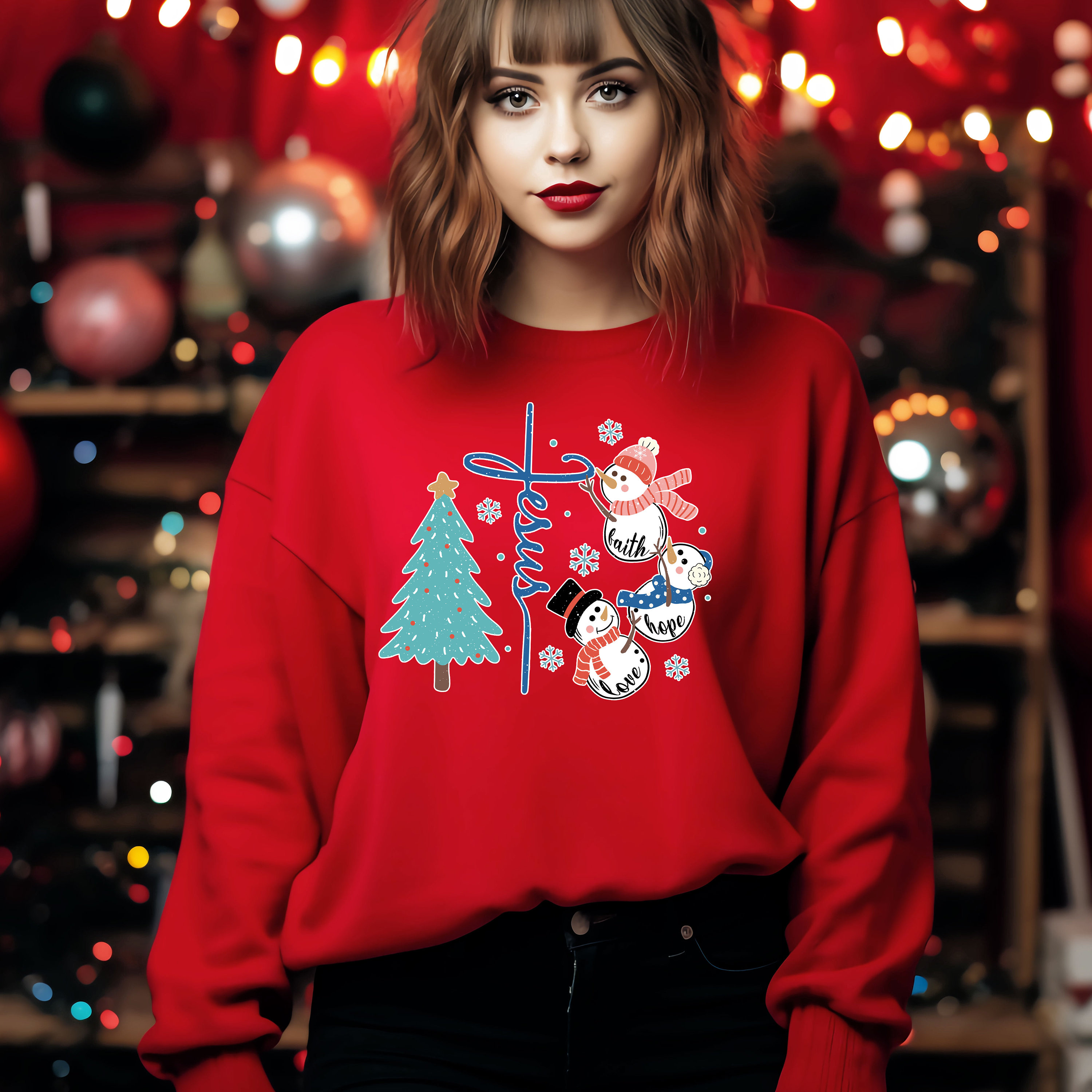 Christmas Tree, Holiday Sweater, Merry Christmas Sweatshirt, - Inspire ...