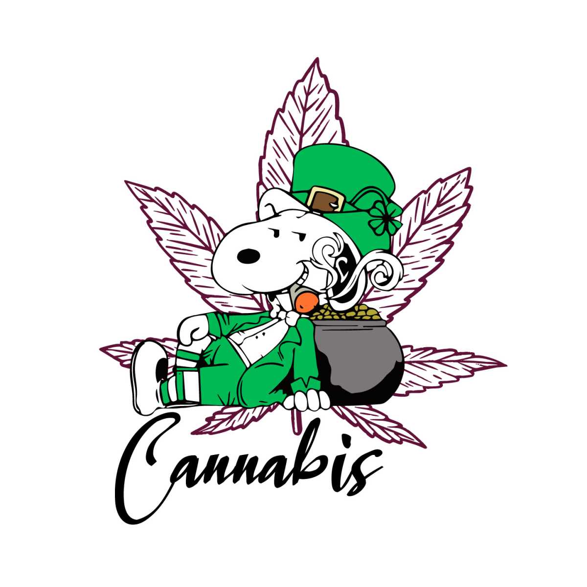 Snoopy Weed Funny Svg, Trending Svg, St Patrick Day Svg, St | Inspire ...