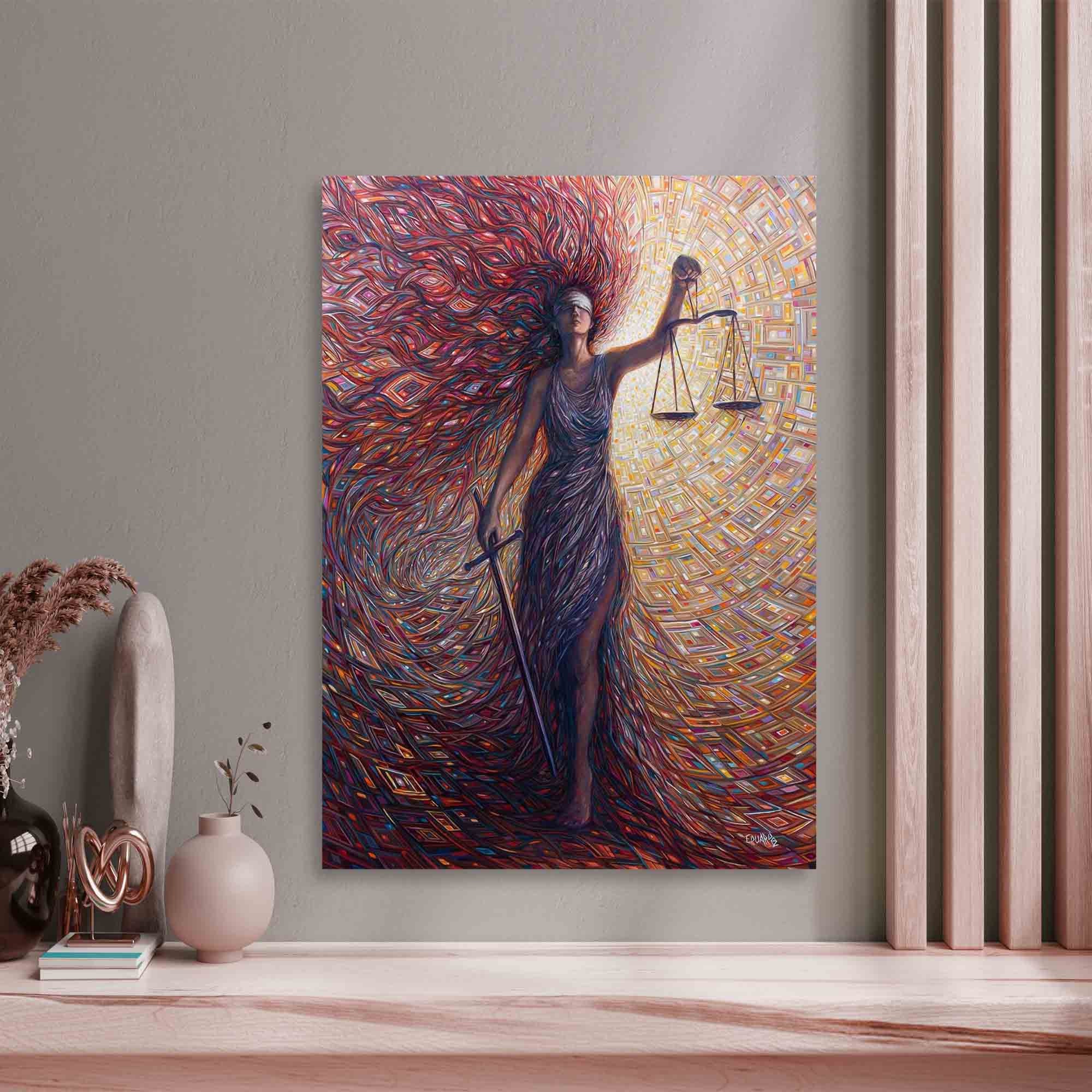 Wall art Goddess of Justice Canvas Painting , Goddess Canva - Inspire ...