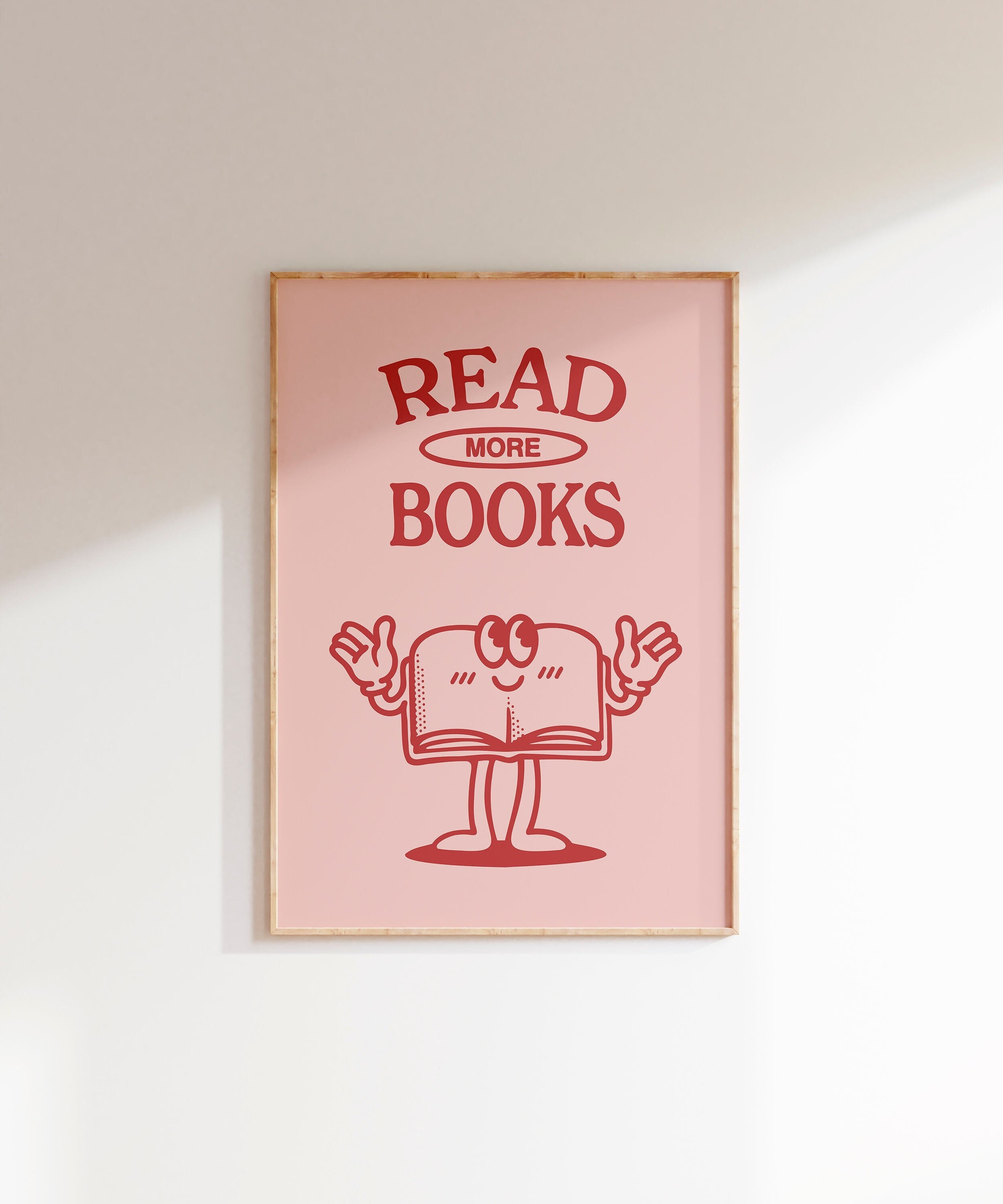 Reading Poster, Book Lover Poster, Read More Quote, Retro Bo - Inspire ...