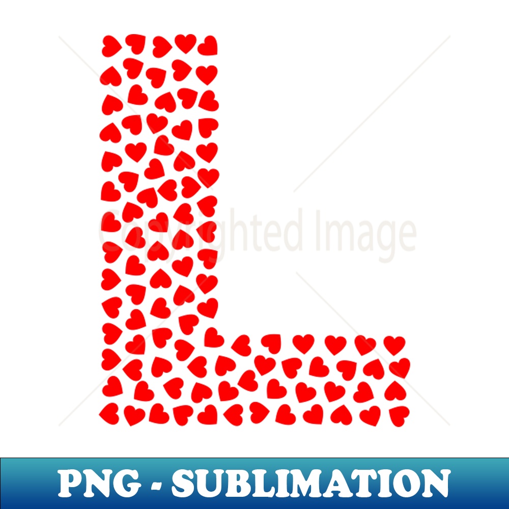 Letter L Heart Shape Initial - High-Quality PNG Sublimation | Inspire ...