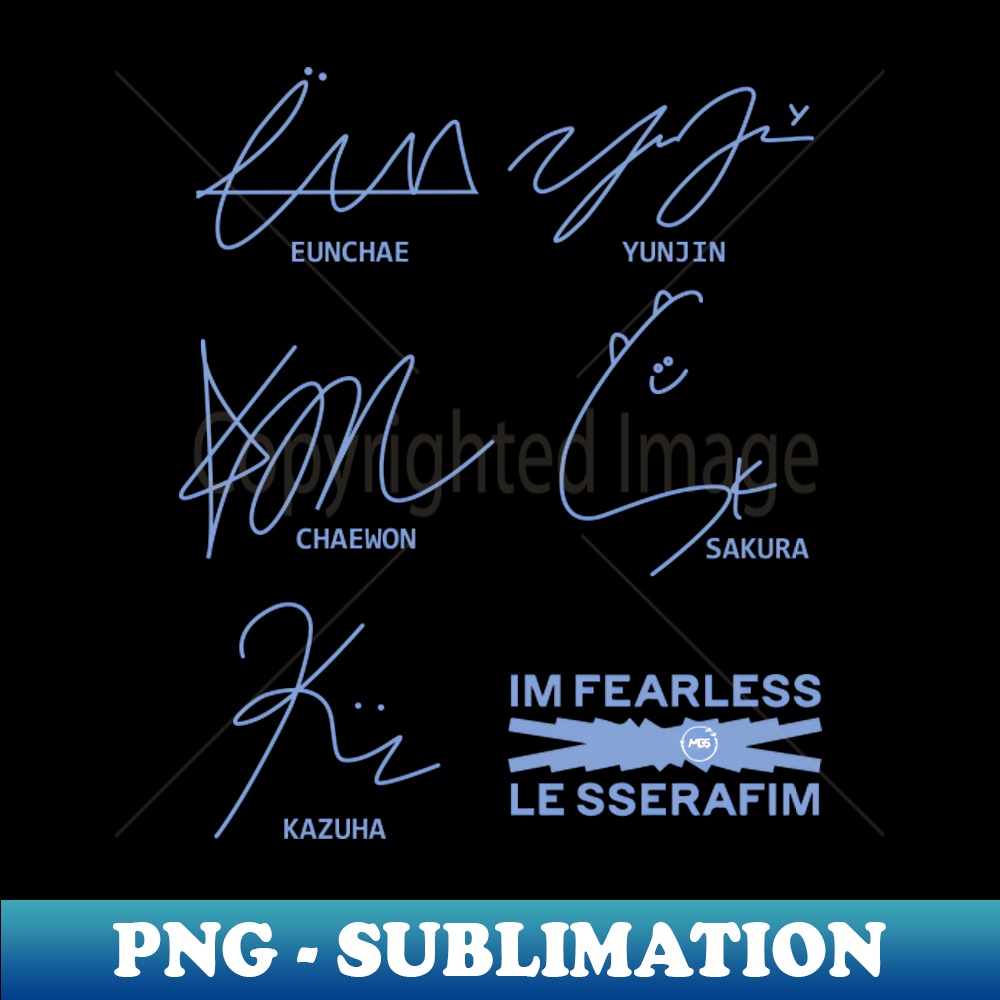 design with the autographs of the group Le sserafim - PNG Tr | Inspire ...