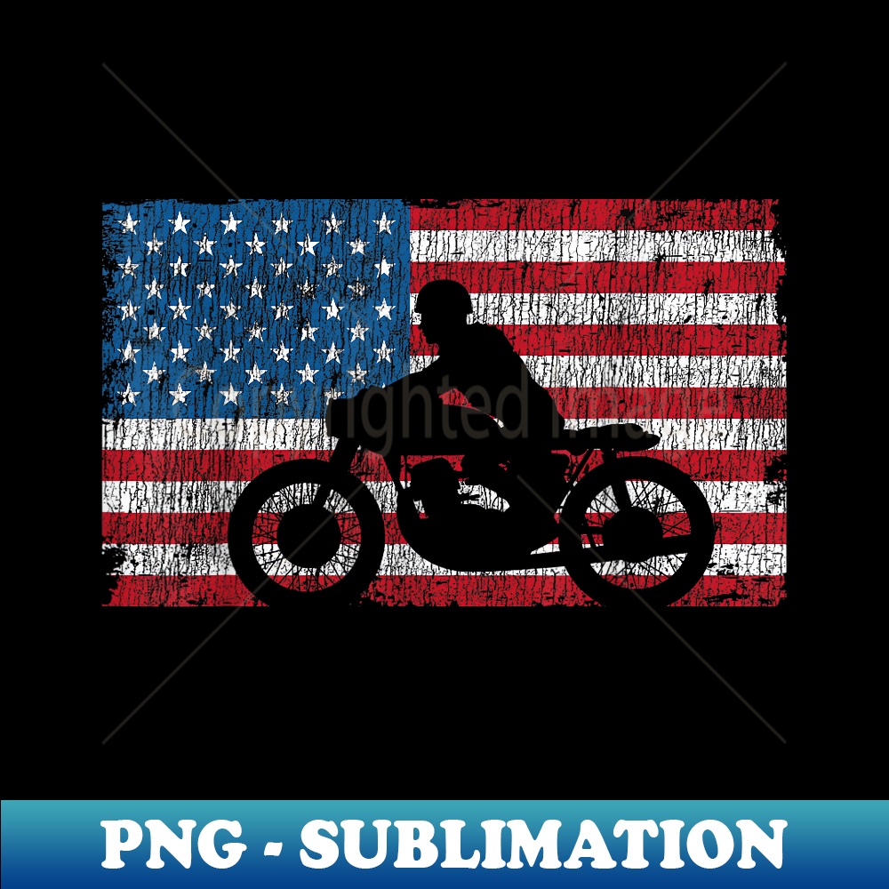vintage american biker us flage motorcycle riders - Retro PN | Inspire ...