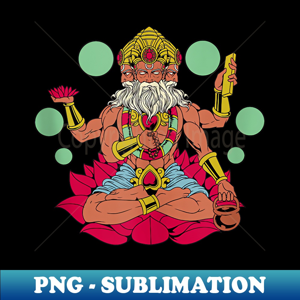 Hindu God - Brahma - Modern Sublimation PNG File - Capture I | Inspire ...
