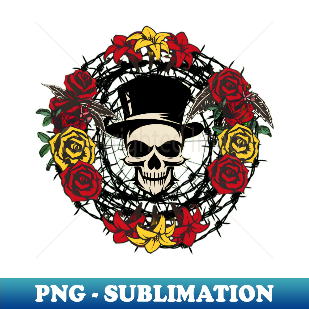 Mr Skull Floral Gothic - Exclusive Sublimation Digital File | Inspire Uplift