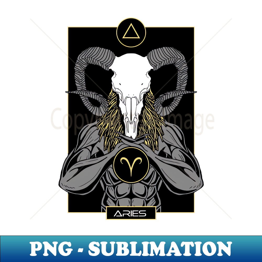 Aries Zodiac Demon - High-Resolution PNG Sublimation File - | Inspire ...