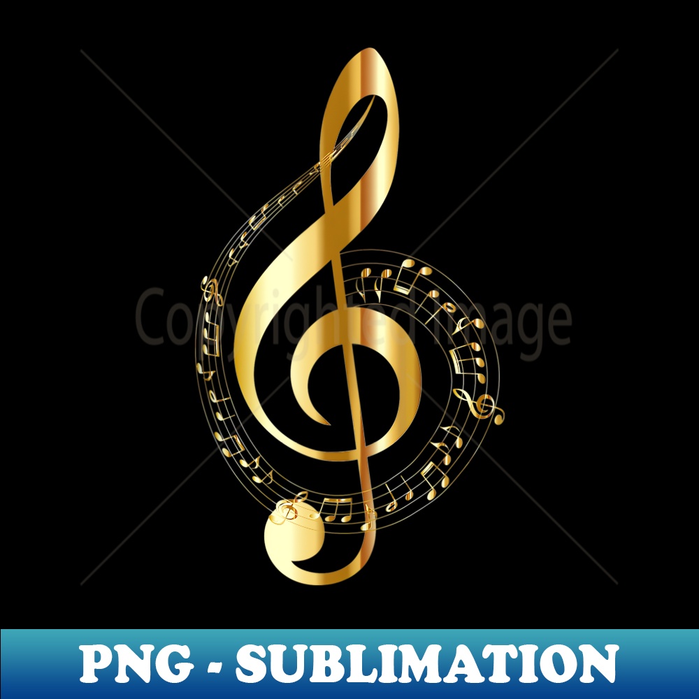 Musical Treble Clef Music Notes G Clef - Vintage Sublimation | Inspire ...