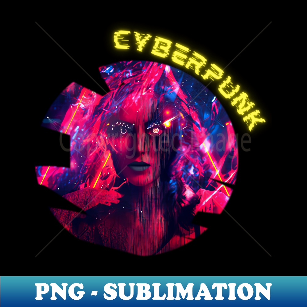 Cyberpunk Futuristic Neon Glitch - PNG Transparent Sublimati | Inspire ...