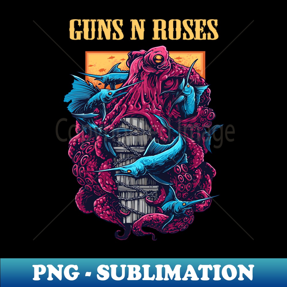 GUNS N ROSES BAND - Retro PNG Sublimation Digital Download - | Inspire ...