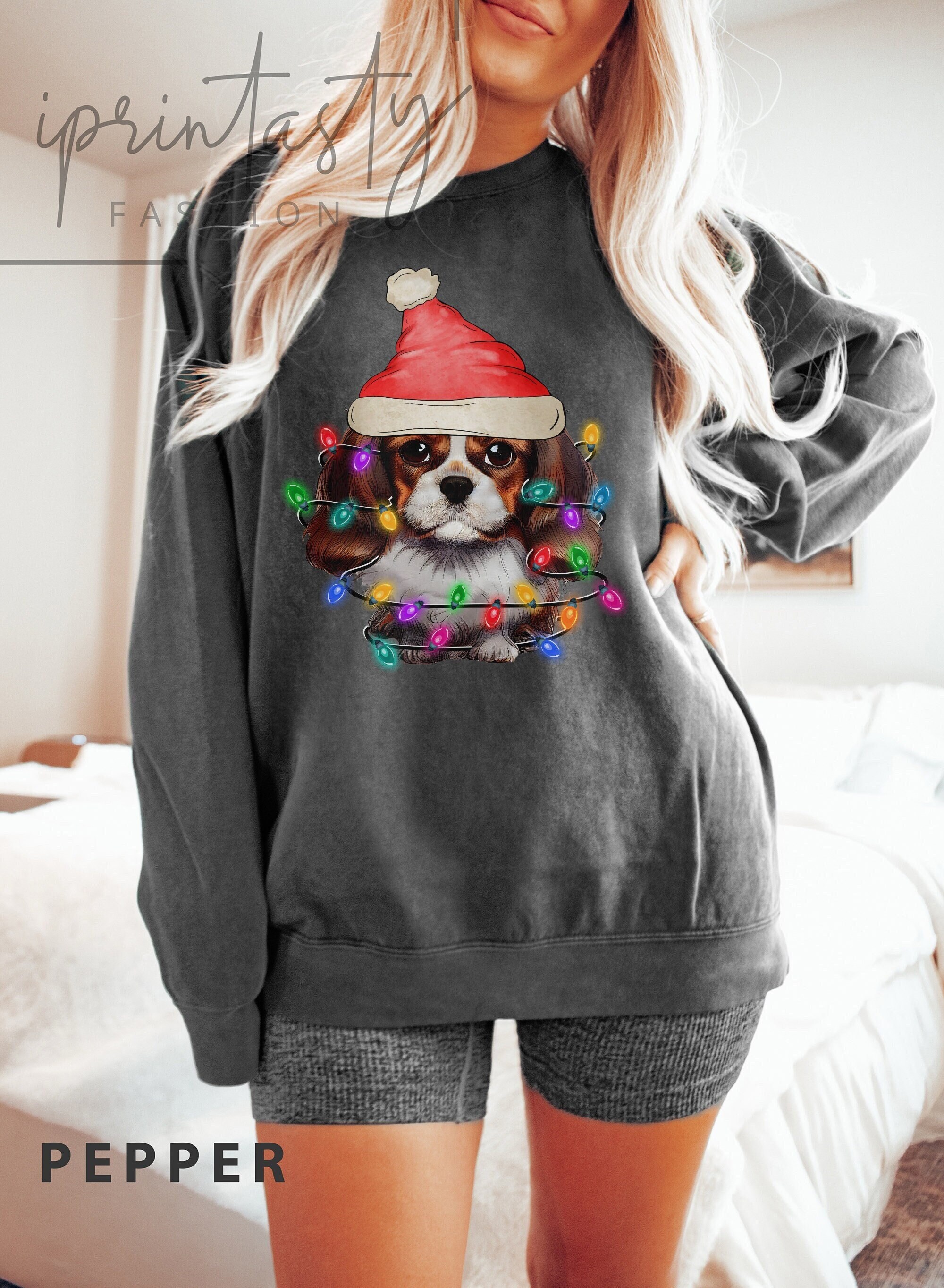 Spaniel Dog Christmas Sweatee, Cocker Spaniel Christmas Swea | Inspire ...